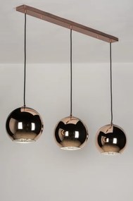 Závěsné designové měděné svítidlo nad stůl Evolution III Cooper