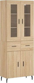 Skříň highboard dub sonoma 69,5 x 34 x 180 cm kompozitní dřevo 3198548