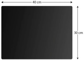 ALLboards skleněné prkénko, krájecí deska 30 x 40 cm - černá