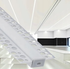 BERGE LED hliníkový profil zapuštěný 2m - sada