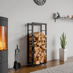 Stojan na palivové dřevo Keri V2 25x40x125 – černá