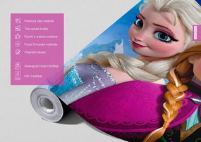 Dětská vliesová fototapeta na zed' Ledové království Elsa a Anna, Disney | 202 x 90 cm | DFTDNH 5370