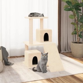 Škrabadlo pro kočky se sisalovými sloupky krémové 82 cm 171663