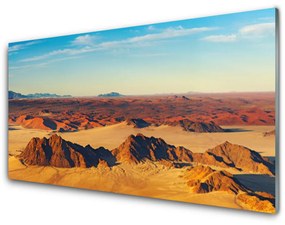 Obraz na skle Poušť Nebe Krajina 100x50 cm