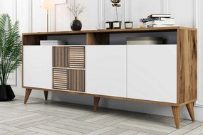 Designová komoda Cadelaria 180 cm ořech bílý