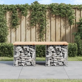 vidaXL Zahradní lavice gabionový design 103 x 44 x 42 cm borové dřevo [834360] Barva: Přírodní borovice