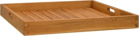 Servírovací podnos 60 x 60 cm masivní teakové dřevo 315458