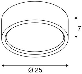 SLV 148005 Plastra , stropní sádrové svítidlo LED 15W 3000K průměr 25cm