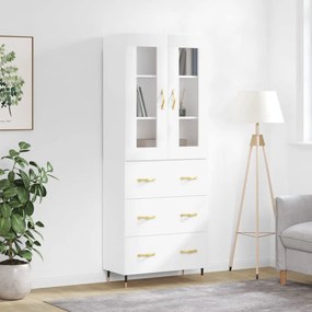 vidaXL Skříň highboard 69,5 x 34 x 180 cm kompozitní dřevo [3198386] Barva: bílá s vysokým leskem