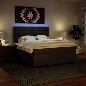 Box spring postel s matrací černá 180x200 cm umělá kůže 3293032