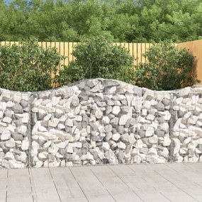 Klenutý gabionový koš 200 x 50 x 100/120 cm pozinkované železo 153395