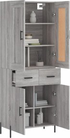 Skříň highboard šedá sonoma 69,5 x 34 x 180 cm kompozitní dřevo 3199887