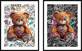 XXXLutz TIŠTĚNÉ OBRAZY NA PLÁTNĚ, zvířata, text, děti, 30/40 cm Monee - Umělecký tisk - 0031370395