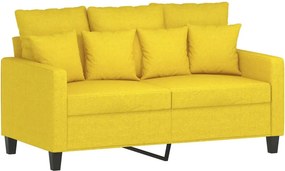 3dílná sedací souprava s poduškami světle žlutá textil 3201677