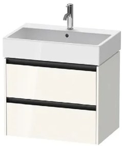 Duravit Ketho.2 - Umyvadlová skříňka 549x684x460 mm, 2 zásuvky, lesklá bílá K25276022220000