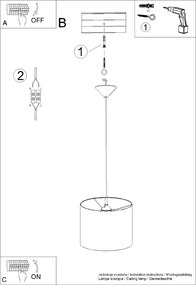 Sollux Lighting Závěsná lampa NOVA 30 bílá