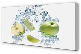 Obrazy na plátně Voda jablko nakrájený 125x50 cm
