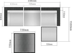 DEOKORK Ratanová variabilní sestava SEVILLA  pro 3-4 osoby (antracit)