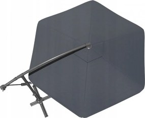Zahradní skládací slunečník ARCADIA 300 cm, šedý