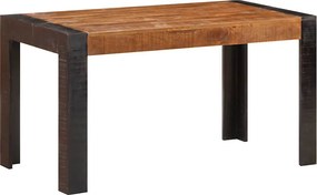 Jídelní stůl 140 x 70 x 76 cm masivní hrubé mangovníkové dřevo 289655