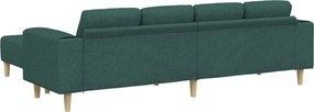 Pohovka do obývacího pokoje 3 ks Tmavě zelená Polyester 3335116