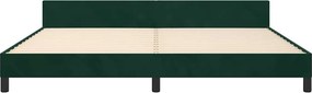 Rám postele bez matrace tmavě zelená 200 x 200 cm samet 3125839