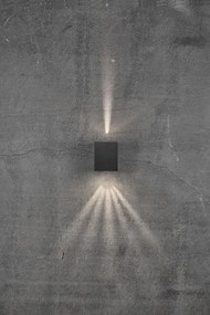 NOR 49711003 Venkovní nástěnné svítidlo Canto Kubi 2 2x6W LED černá čirá - NORDLUX