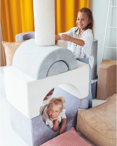 Manšestrové pěnové hřiště v mentolové barvě 75x49x37 cm Rainbow Montessori – Wigiwama