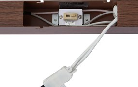 Moderní stropní svítidlo vzhled ořechového dřeva vč. LED 3-stupňově stmívatelné 2700-4000K s přepínačem DIP - Keane