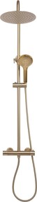 Rea Vincent, sprchový set s termostatickou baterií a dešťovou hlavicí 25cm, zlatá matná, REA-P6602