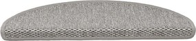 Samolepicí nášlapy na schody sisal 15 ks 65x21x4 cm stříbrné 326871