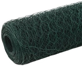 vidaXL Marketos Pletivo ke kurníku ocel PVC vrstva 25 x 1,5 m zelené