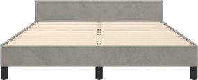 Rám postele bez matrace světle šedý 140 x 190 cm samet 3125995