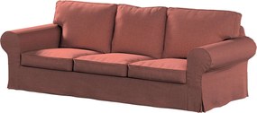 Potah na pohovku IKEA Ektorp 3-místná rozkládací, NOVÝ MODEL 2013 barva hnědá látka pletený vzor