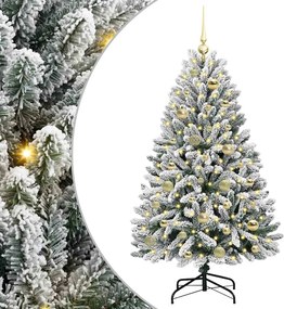 Umělý vánoční stromeček 120 cm 150 LED Teplá bílá PVC a ocel 3395734