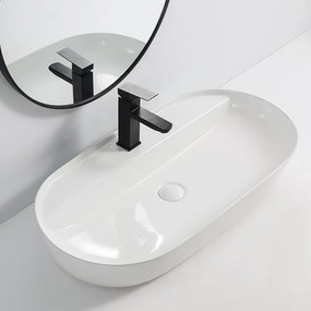 Erga Kahlani, umyvadlo na desku 810x410x135 mm, bílá lesklá, ERG-V03-9486D-WH