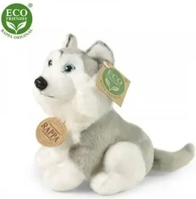 RAPPA Plyšový pes husky 16 cm / ECO-FRIENDLY / od 0 měsíců