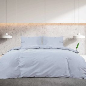 Sada ložního prádla šedá 140 x 200 cm lehké mikrovlákno 135953