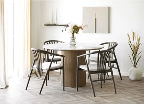 House Nordic Jídelní set stolu ATHENS a 4 židlí AGUSTIN 7771011-S