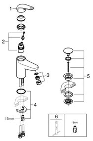 GROHE 24323001 - Umyvadlová baterie SWIFT DN 15 lesklý chrom
