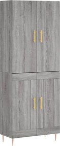Skříň highboard šedá sonoma 69,5 x 34 x 180 cm kompozitní dřevo 3195785