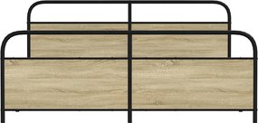 Kovový rám postele bez matrace dub sonoma 183 x 213 cm 3318653