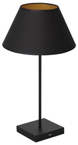Stolní lampa s USB konektorem 1xE27/60W/230V černá