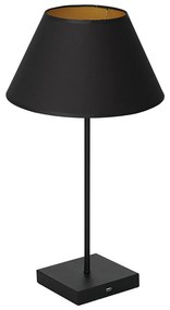 Luminex Stolní lampa s USB konektorem 1xE27/60W/230V černá LU0902