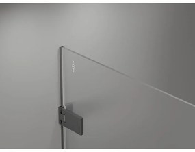 Mexen Lunar-F Duo, skládací sprchový kout 100 x 100 cm, 8mm čiré sklo, grafitový profil, 836-100L-100P-95-00