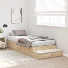 Rám postele s úložným prostorem se zásuvkou Sonoma dub 80 cm 3335599