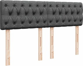 Box spring postel s matrací tmavě šedý 140 x 190 cm textil 3287071