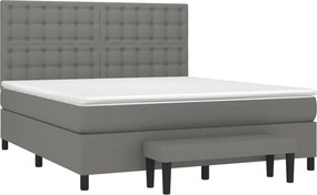 Box spring postel s matrací tmavě šedá 160x200 cm textil 3136926