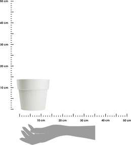 Květináč Silva Line 13,8x16 cm krémově bílý