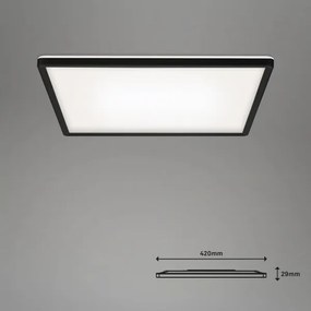 Briloner 7060-015 - LED Stm panel SLIM 22W/230V 42x42 cm černá Wi-Fi Tuya + DO